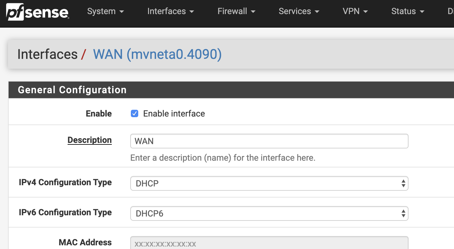 Sette opp IPv6 for pfSense / Netgate 1100 med Telia-abonnement